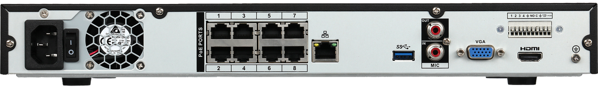 DAHUA 8 Channel 1U 8PoE 4K&H.265 Lite Network Video Recorder | CM-NVR3