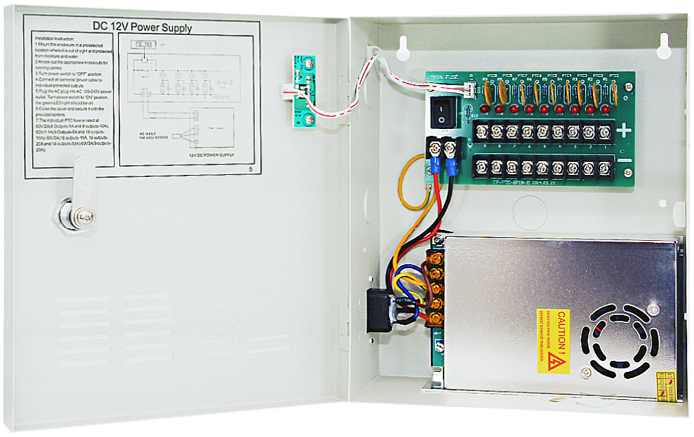 CMVision 12VDC 18CH CP1218-10A | Power Supply Box